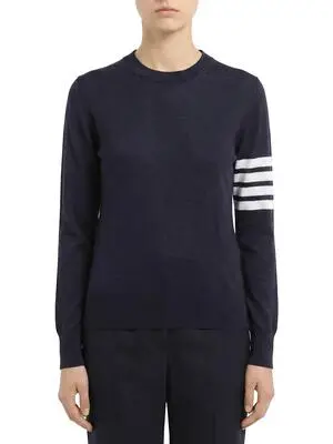Thom Browne Merino Wool Sweater - Navy
