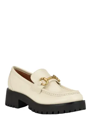 Nine West Allmy Platform Loafer Ivory