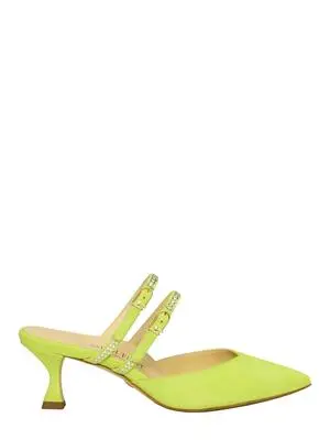 Sarah Flint Perfect Shiffon Kitten Mule 50 - Optic Yellow Suede