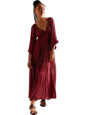 Free People Free People Dixie Maxi Dress Aged Red