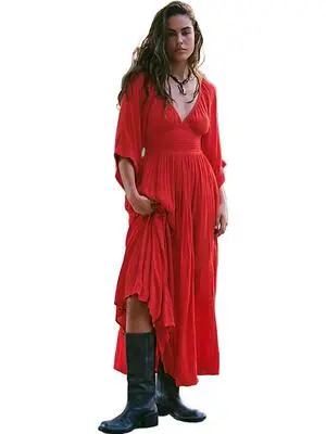 Free People Free People Dixie Maxi Dress Persimmon