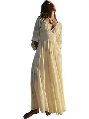 Free People Free People Dixie Maxi Dress Sweetish Lemon
