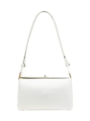 Plan C PLAN C Small Leather Shoulder Bag White