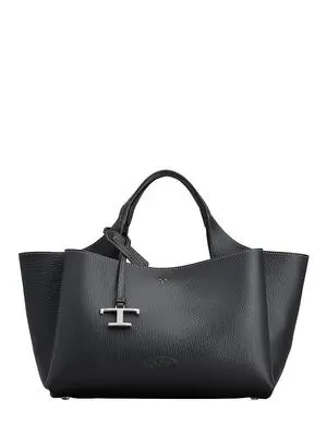 TOD'S Mini Leather Tote Bag - Nero