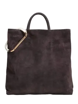 Gabriela Hearst Eileen North-south Suede Tote Bag - Dark Grey