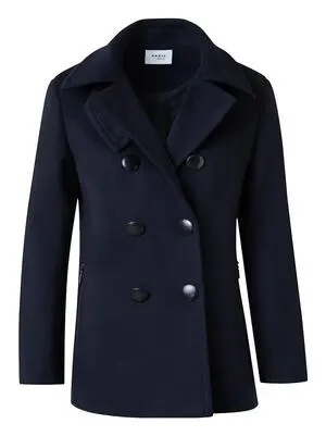 Akris Cashmere And Wool-blend Top Coat - Navy