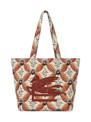 Etro Floralia-print Jacquard Tote Bag - Brown