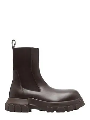 Rick Owens Edfu Leather Boots - Brown