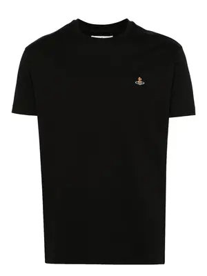 VIVIENNE WESTWOOD Orb-embroidered T-shirt - Black