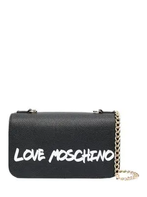 Moschino Logo-print Shoulder Bag - Black