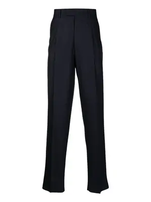 Zegna Pleated Tailored Trousers - Blue