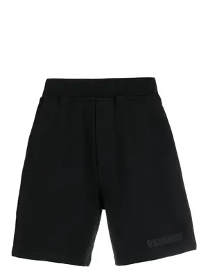 Dsquared2 Logo-print Cotton Shorts - Black