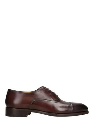 Magnanni Leather Oxford Shoes - Brown