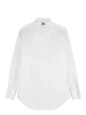 Thom Browne Oxford Grosgrain Placket Shirt - White