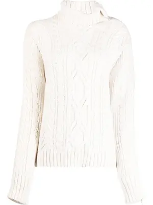 Monse Cable-knit Jumper With Zip Detail - Neutrals