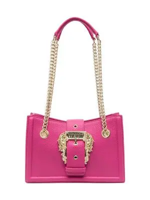 Versace Logo-engraved Buckle Shoulder Bag - Pink