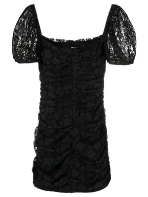 Remain Birger Christensen Puff-sleeve Lace Minidress - Black