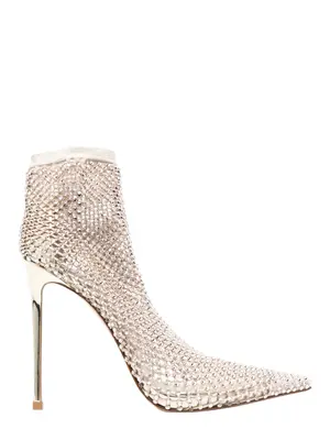 LE SILLA Gilda 120mm Crystal-embellished Boots - Neutrals