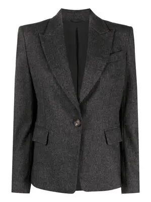 Brunello Cucinelli Single-breasted Blazer - Grey