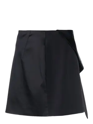 GENNY Satin-finish Miniskirt - Black