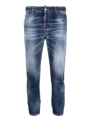 Dsquared2 Distressed Cropped Jeans - Blue
