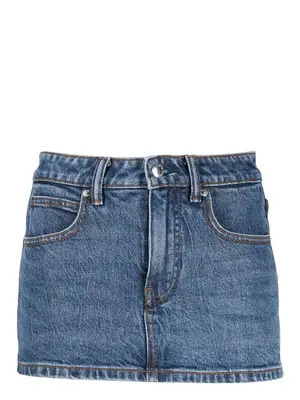 Alexander Wang Mid-rise Denim Skort - Blue