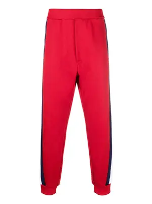 Dsquared2 Striped Cotton-blend Track Pants - Red