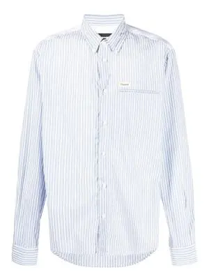 Dsquared2 Logo-patch Cotton Shirt - Blue