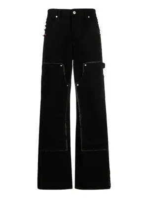 Heron Preston Rebuilt Wide-leg Carpenter Jeans - Black