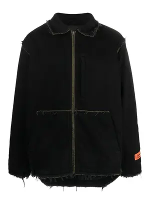 Heron Preston Rebuilt Zip-up Denim Jacket - Black
