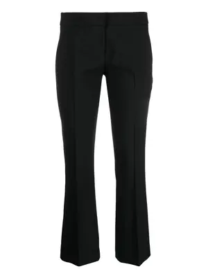 Blumarine Low-rise Cropped Trousers - Black