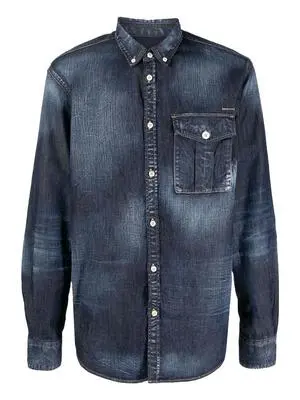 DSQUARED2 Logo-plaque Denim Shirt