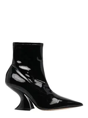 Casadei Elodie 80mm Leather Ankle Boots - Black