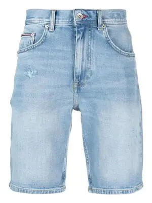 Tommy Hilfiger Brooklyn Distressed Denim Shorts - Blue
