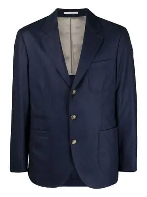 Brunello Cucinelli Virgin Wool Blazer - Blue