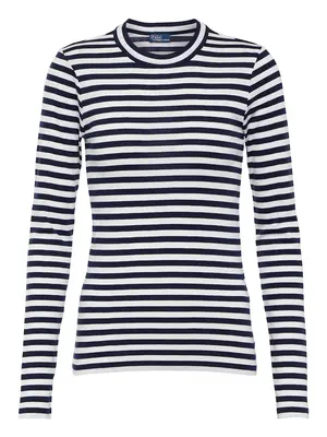 Polo Ralph Lauren Striped Cotton Top - Blue