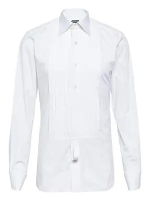 TOM FORD Cotton Voile Tuxedo Shirt - White