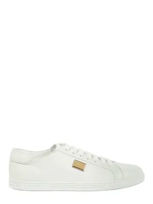 Dolce & Gabbana Saint Tropez Leather Sneakers - White