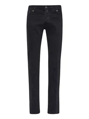 Kiton Mid-rise Straight Jeans - Black