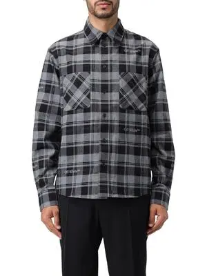 Off-White Shirt In Cotton Flannel - Grey
