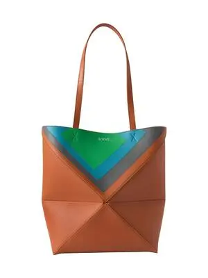 Loewe Loewe Puzzle Fold Convertible Medium Leather Tote Multi