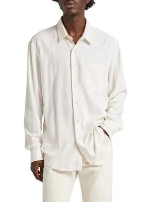 Our Legacy Classic Silk Button-up Shirt - White Silk