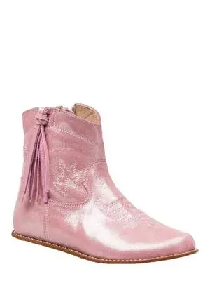 ELEPHANTITO Elephantito Hannah Leather Cowboy Boots Metallic Pink