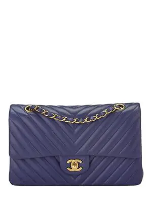 CHANEL Chanel Chevron Lambskin Classic Double Flap Medium