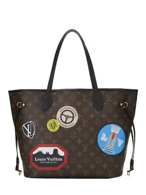 LOUIS VUITTON Louis Vuitton Monogram World Tour Neverfull MM Brown