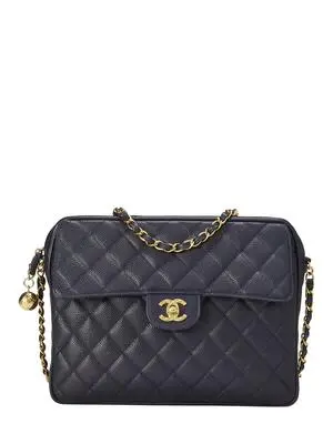 CHANEL Chanel Quilted Caviar Camera Bag