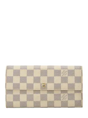 LOUIS VUITTON Louis Vuitton Damier Azur Sarah Wallet White