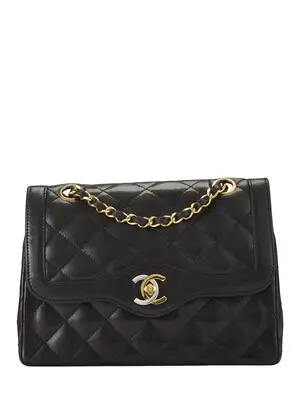 CHANEL Chanel Quilted Lambskin Paris Limited Double Flap Small