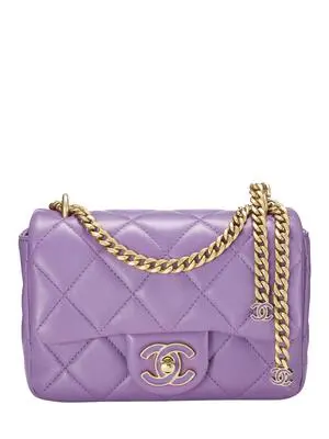 Chanel Lambskin Flap Bag - Purple