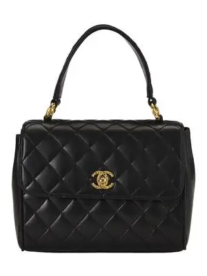 CHANEL Chanel Quilted Lambskin Kelly Small Top Handle Bag